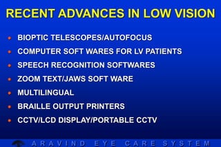 Recent advances in low vision aids | PPT