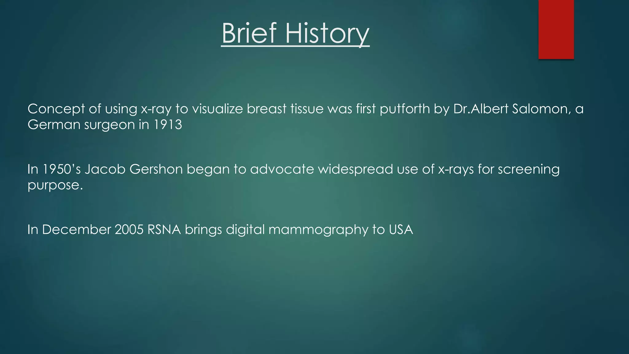 Recent advances in Mammography | PPTX