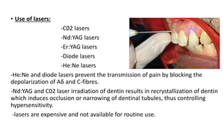 Recent advances in management of dental hypersensitivity | PPTX