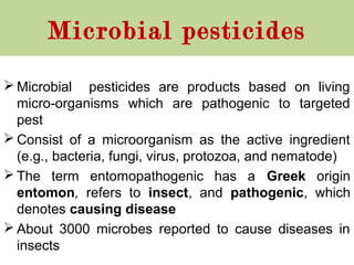 Recent advances in microbial pesticide | PPT | Gardening | Home & Garden
