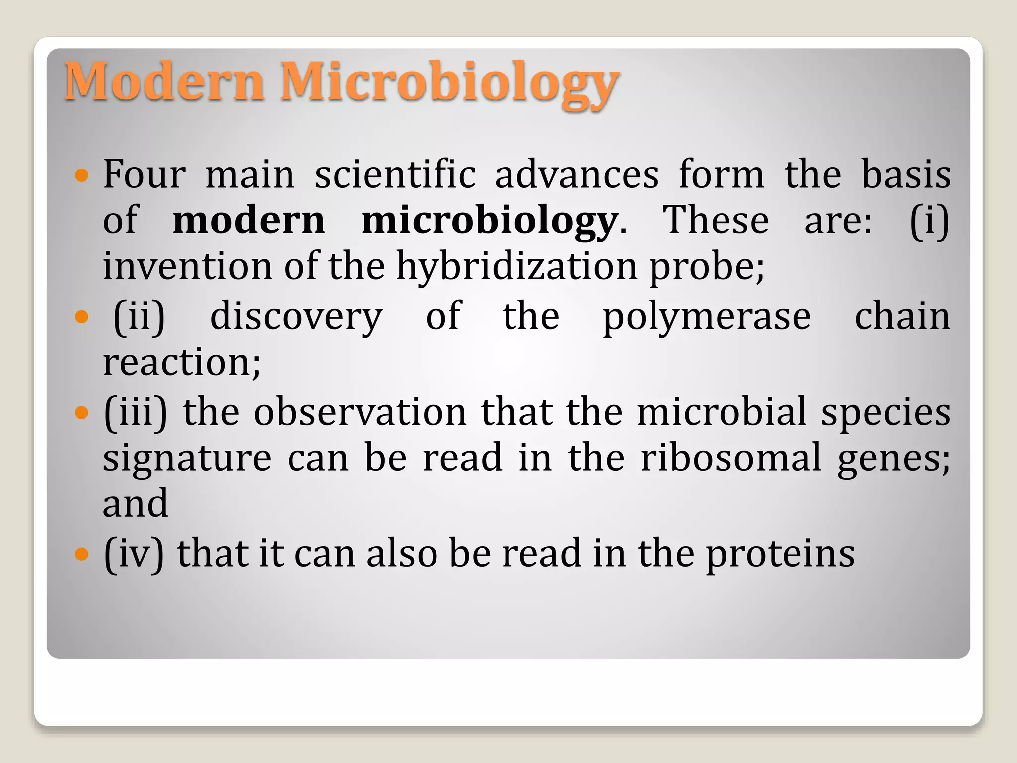 Recent advances in microbiology | PPTX