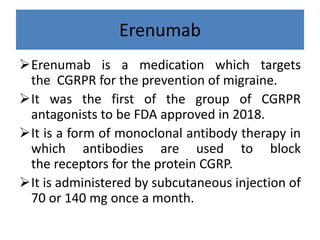 Recent advances in migraine management | PPTX