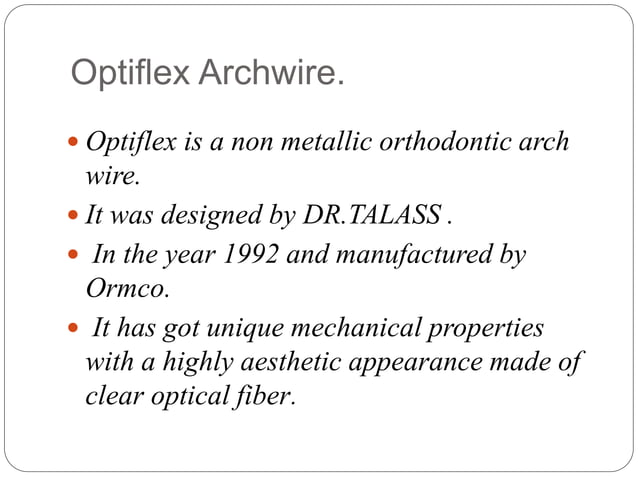 RECENT ADVANCES IN ORTHODONTIC ARCH WIRE.pptx