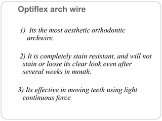 RECENT ADVANCES IN ORTHODONTIC ARCH WIRE.pptx