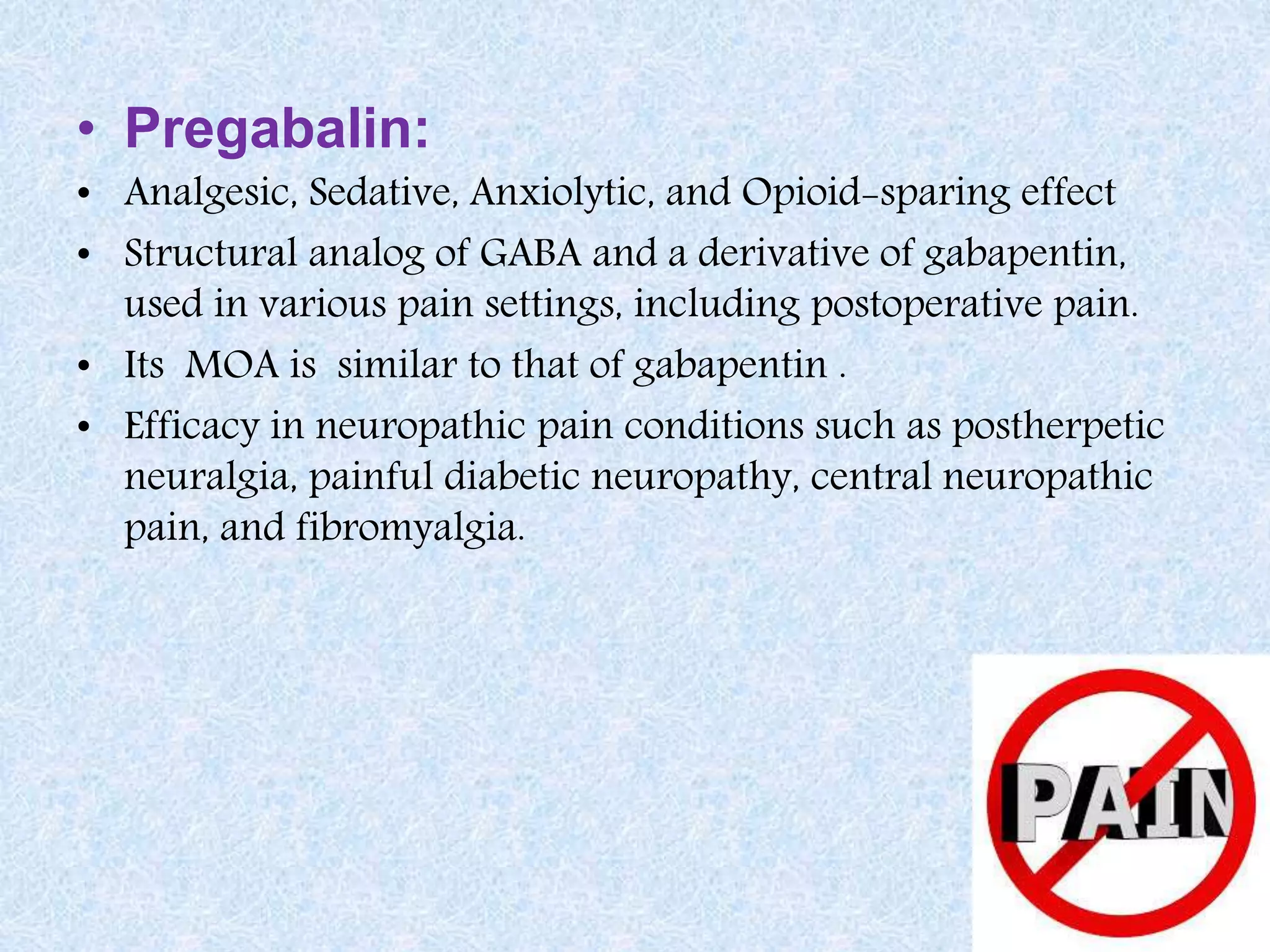 Recent advances in pain management | PPTX