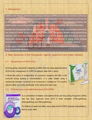 Recent advances in pharmacological drugs and inhaler devices approved ...