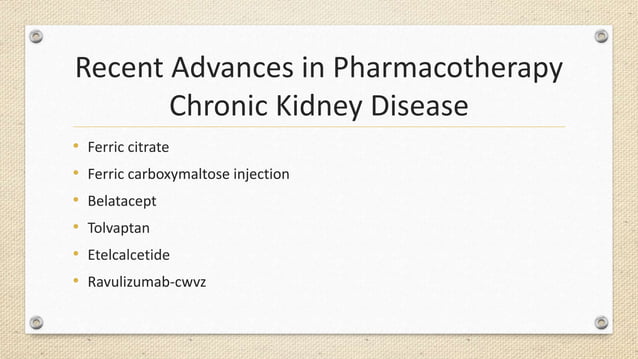 Recent advances in renal pharmacology | PPTX | Medical Health
