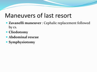 Recent advances in shoulder dystocia ppt | PPTX