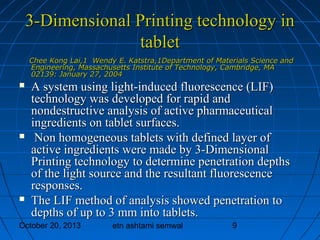 Recent advances in tablet copy | PPT