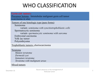 Recent advances in the management of testicular tumor | PPTX
