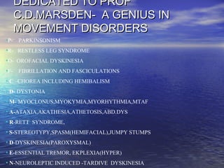 Recent advances in the mangement of extra pyramidal basal ganglia ...