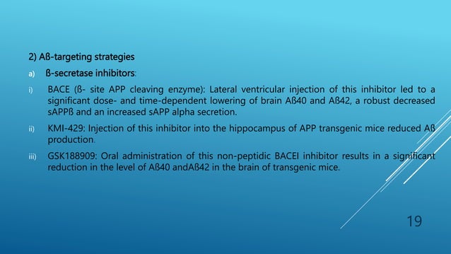 recent advances in the treatment of alzheimers disease.pptx | Brain and ...