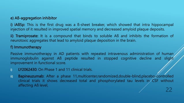recent advances in the treatment of alzheimers disease.pptx | Brain and ...