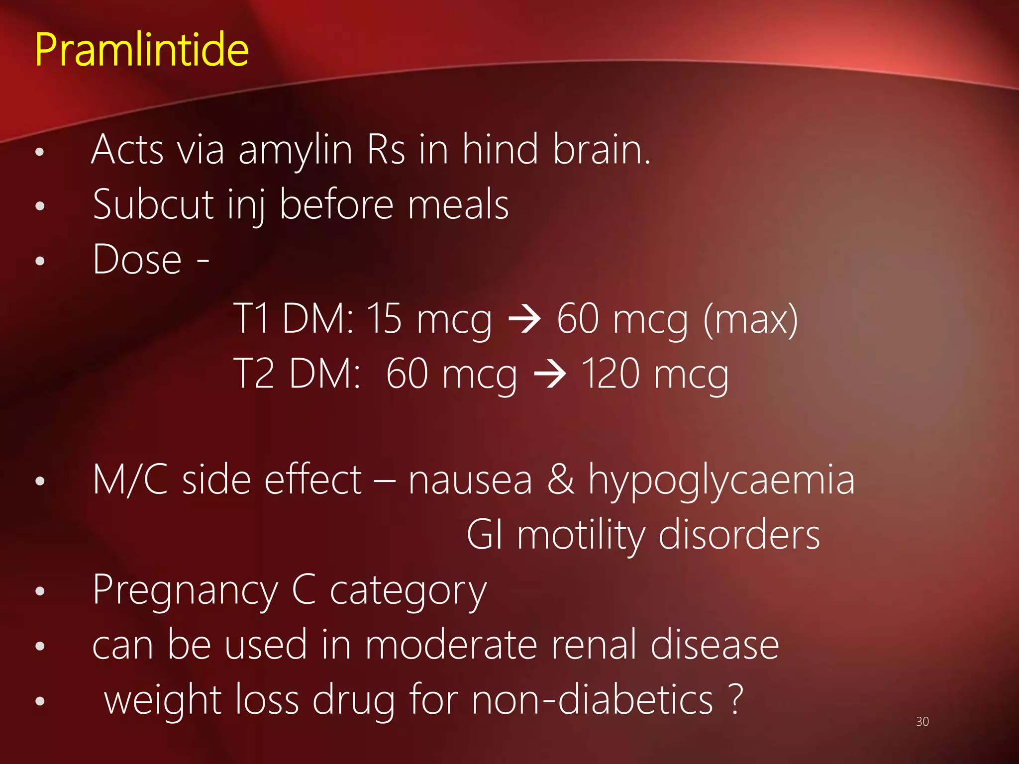 Recent advances in the treatment of diabetes mellitus | PPTX