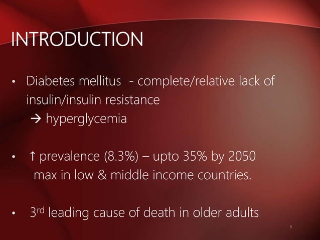 Recent advances in the treatment of diabetes mellitus | PPTX ...