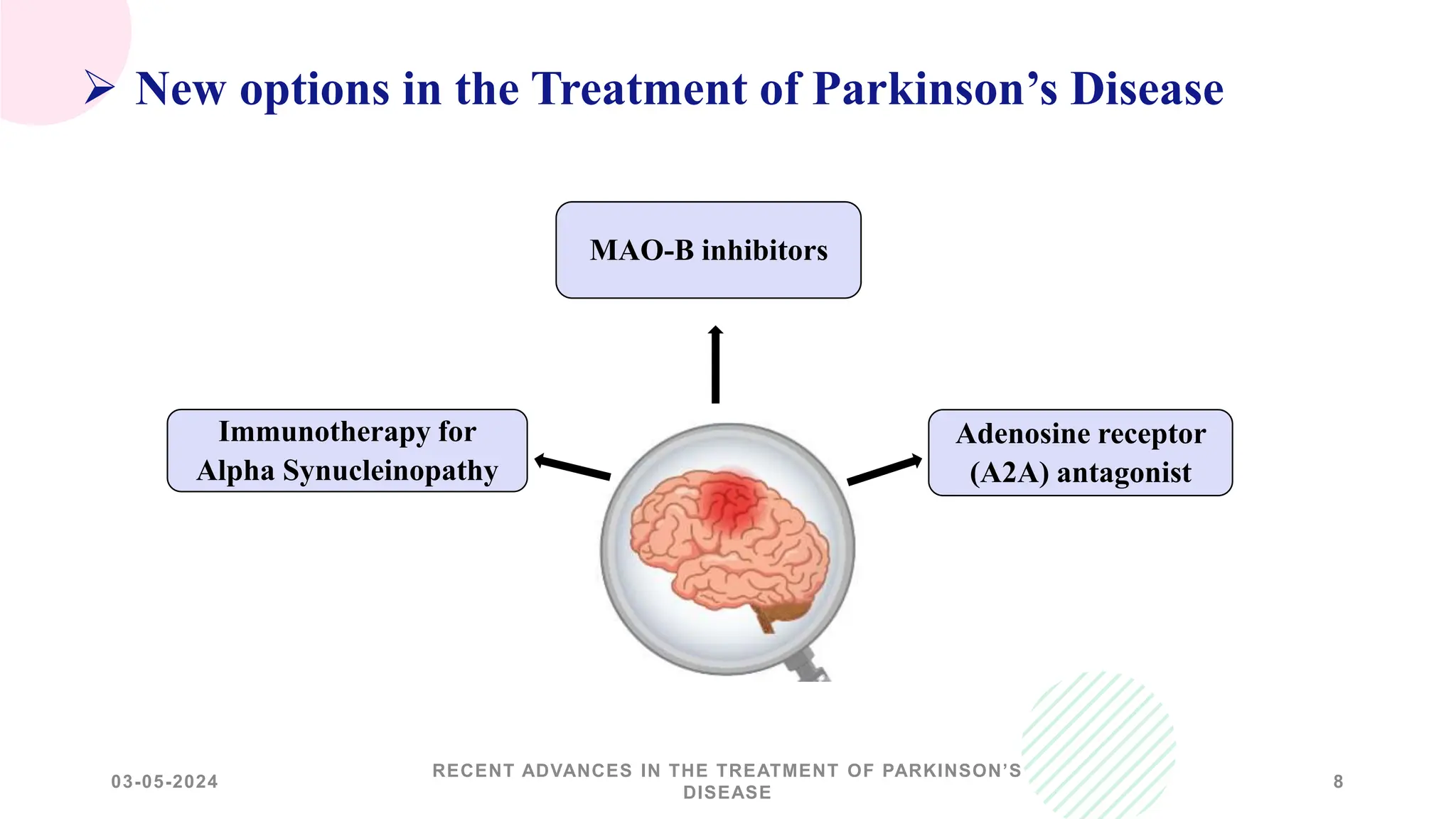 Recent Advances in the treatment of Parkinson's Disease.pptx