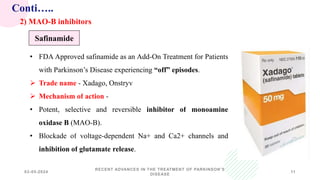 Recent Advances in the treatment of Parkinson's Disease.pptx