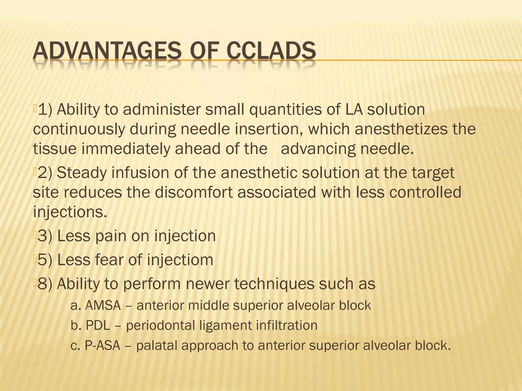 Recent Advances in local Anaesthesia in dentistry | PPT