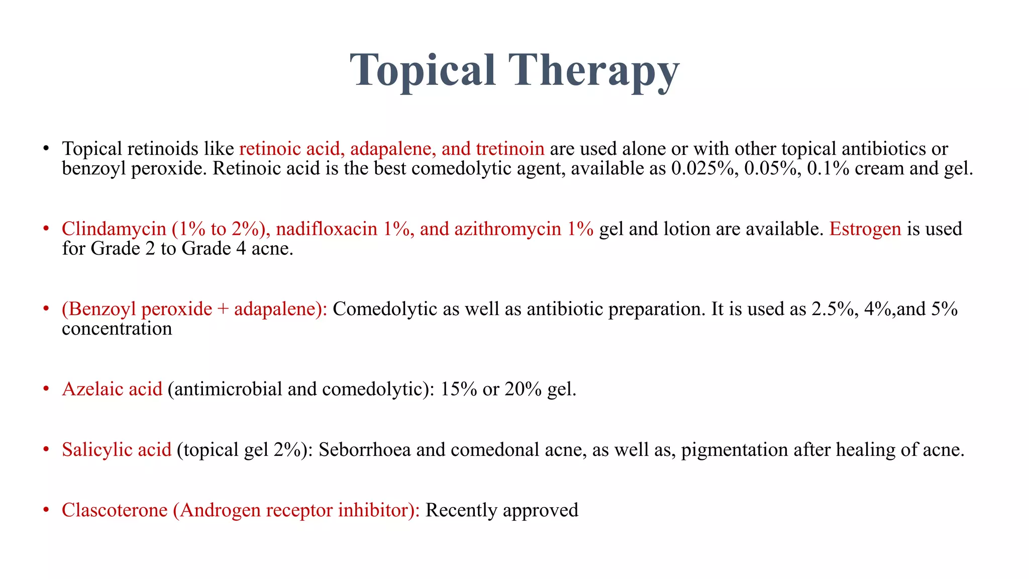 Recent advances in the treatment of dermatological disease | PPTX