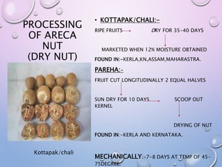 Recent advences in production and processing of arecanut | PPTX