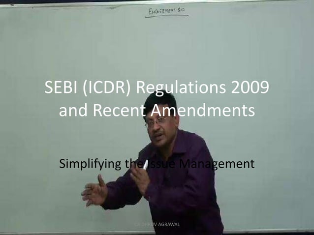 SEBI ICDR GUIDELINES | PPT