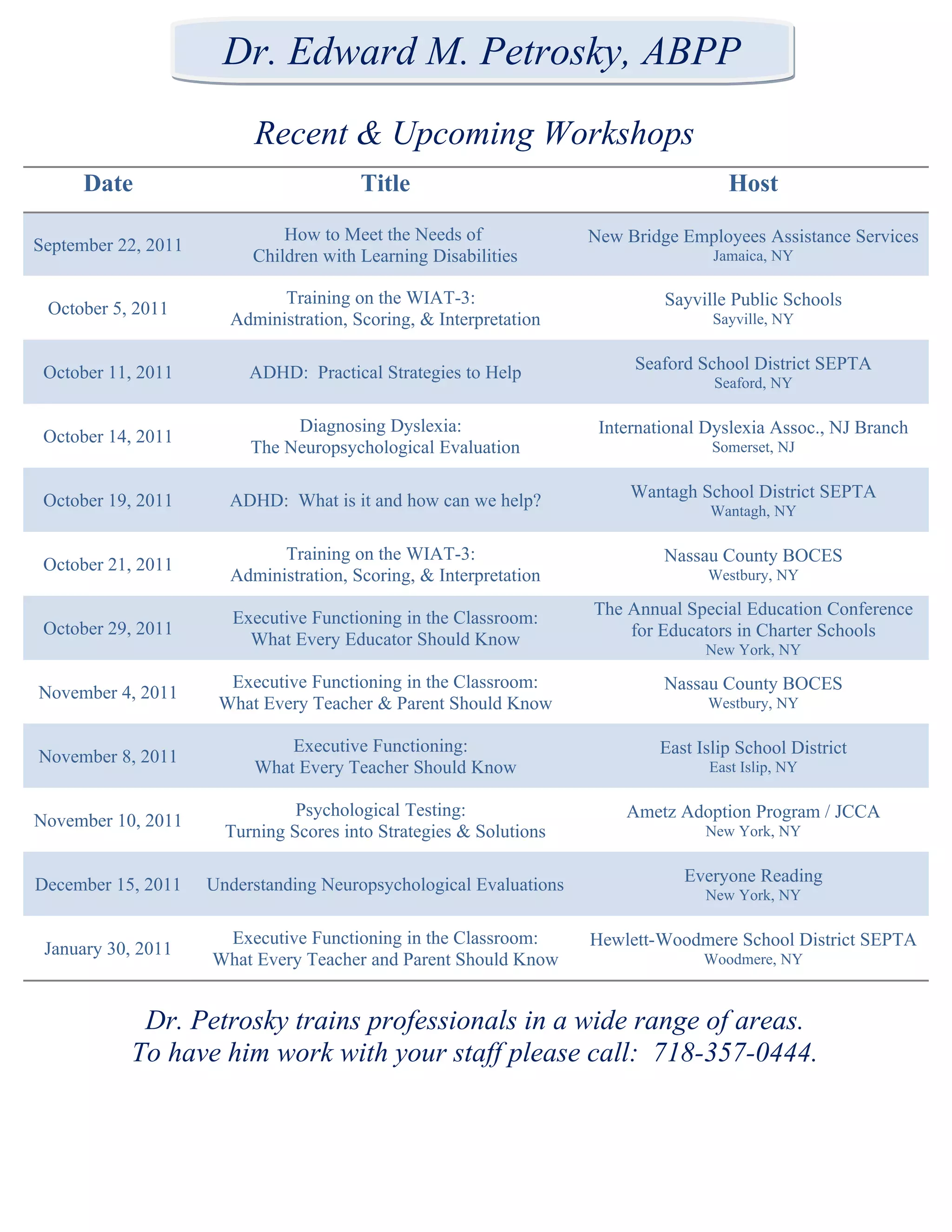 Special Education Inservice Training | DOC