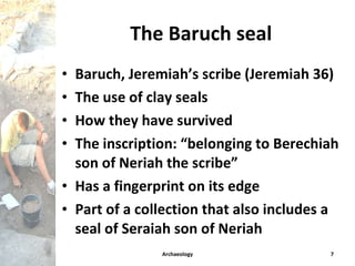 Recent Archaeological Findings In The Holy Land | PPT