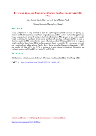 Recent articles published in VLSI design & Communication Systems | PDF