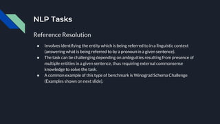 Recent benchmarks for natural language inference | PPTX
