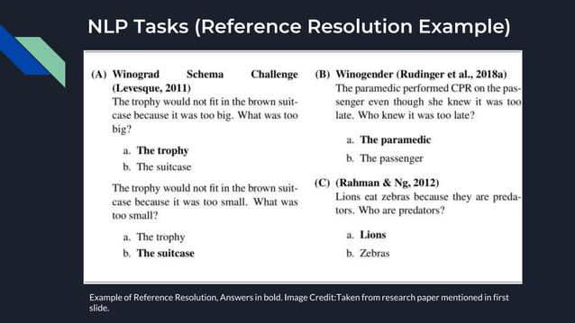 Recent benchmarks for natural language inference | PPTX