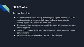 Recent benchmarks for natural language inference | PPTX