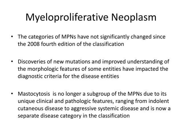 Recent changes in 2016 who classification of myeloid neoplasm | PPT