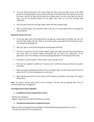 Recent Changes in MCA portal V2 with New Web- Based V3 Portal for LLPs ...