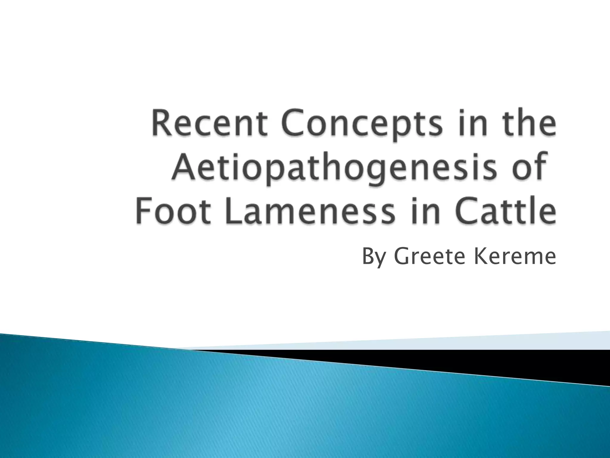 Foot lameness | PPT