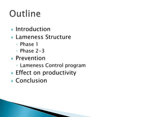 Foot Lameness in Cattle | PPT