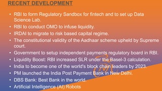 Recent development in Indian financial system | PPTX