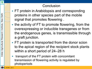 Recent development in florigen concept | PPTX