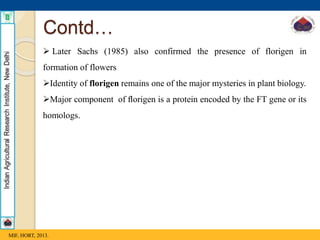 Recent development in florigen concept | PPTX | Biological Sciences ...