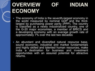 Recent development in indian economy | PPTX