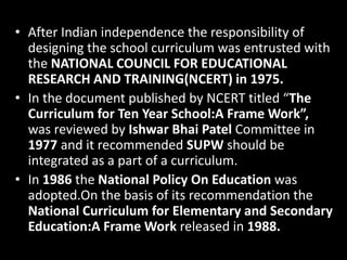 RECENT DEVELOPMENT IN SCHOOL SUBJECT AND CURRICULUM | PPT