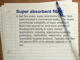 Recent development of man made fiber. | PPT