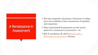 Recent developments in assessment | PPT