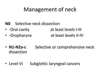 Recent guidelines in management of oral and oropharyngeal carcinoma | PPTX