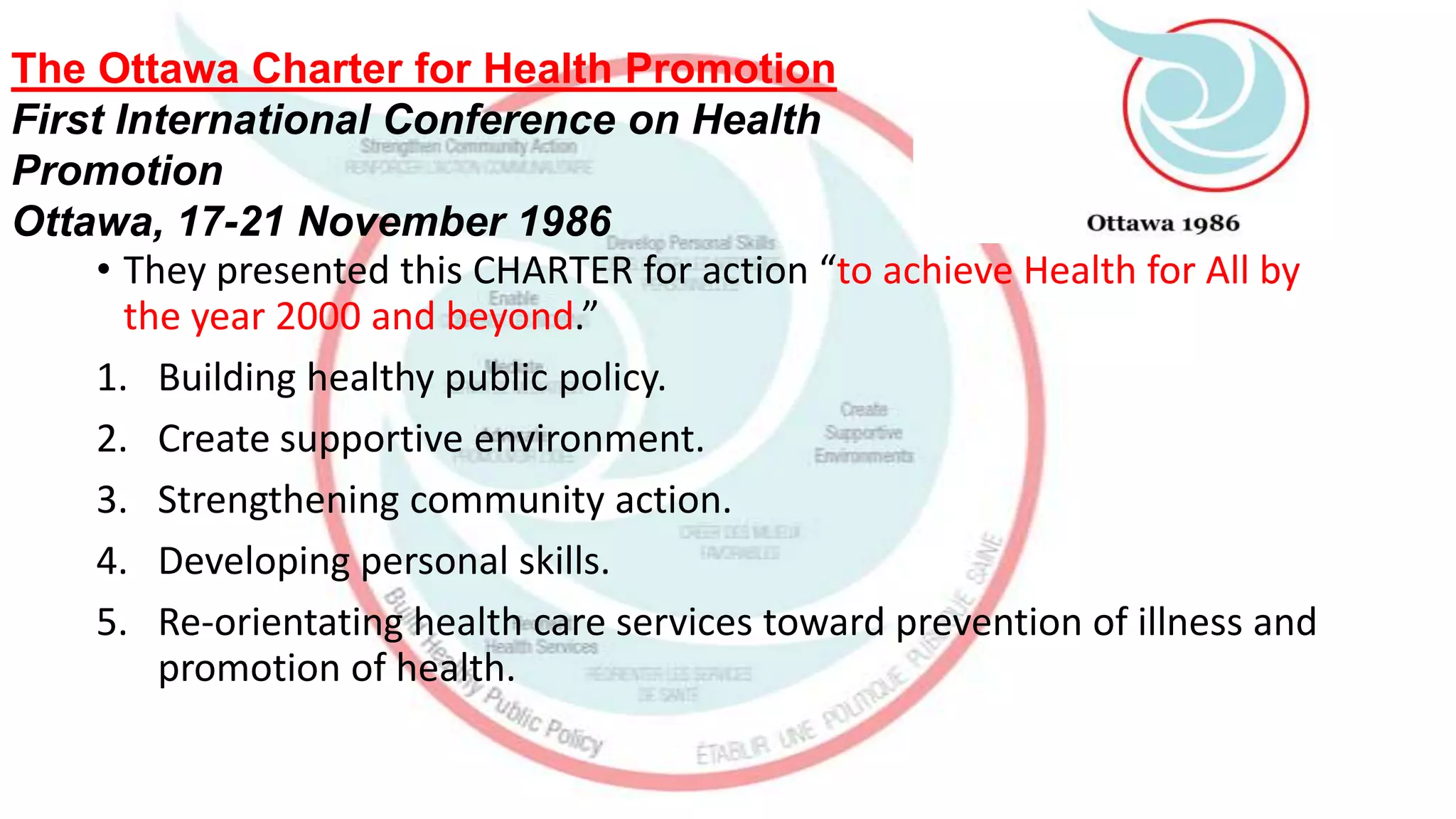 Recent health promotion global declaration | PPTX