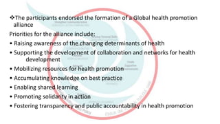 Recent health promotion global declaration | PPTX