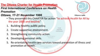 Recent health promotion global declaration | PPTX
