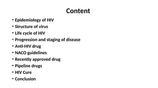 recent HIV/AIDS drugs and pharmacology by Dr Shraddha.pptx