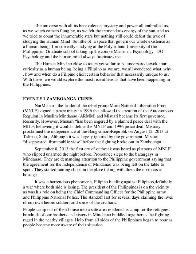 Recent Issues in the Philippines (October 2013)