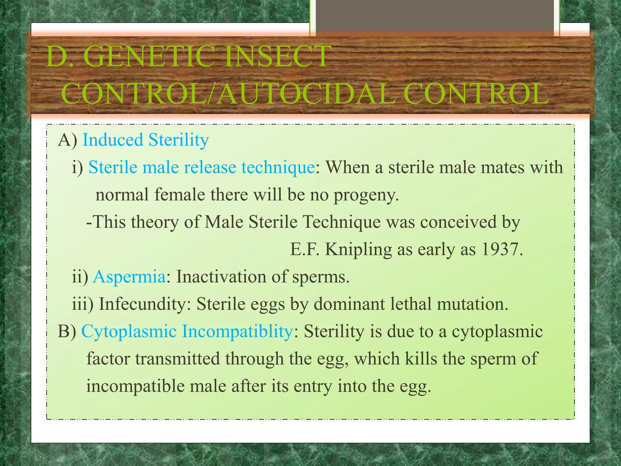 Recent metods of pest control | PPTX
