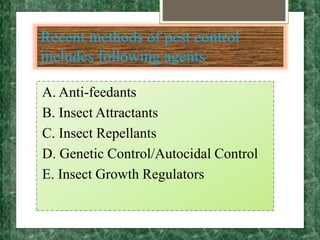 Recent metods of pest control | PPTX
